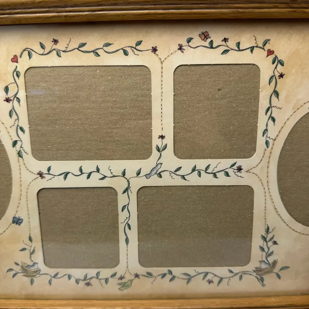 Vintage | Accents | Country Angel Collage Photo Frame Folk Art Mat 6 ...